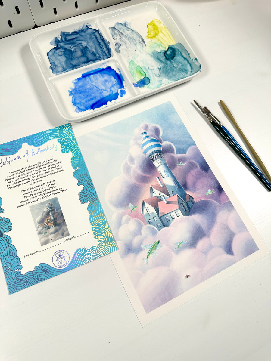 A4 Original Artwork - H2O Factory – Christopher Maxwell Art