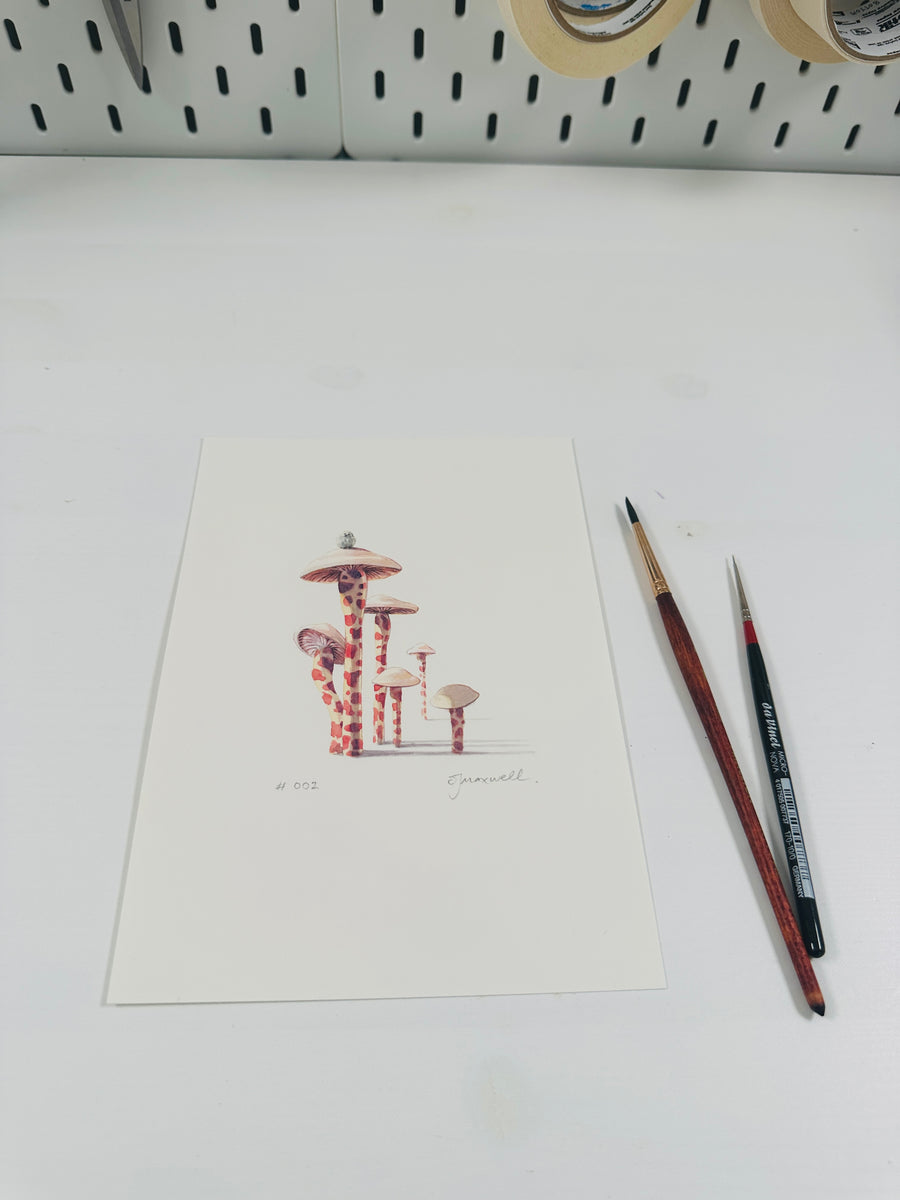 A5 Original Spot Illustration - #2 Mushrooms – Christopher Maxwell Art