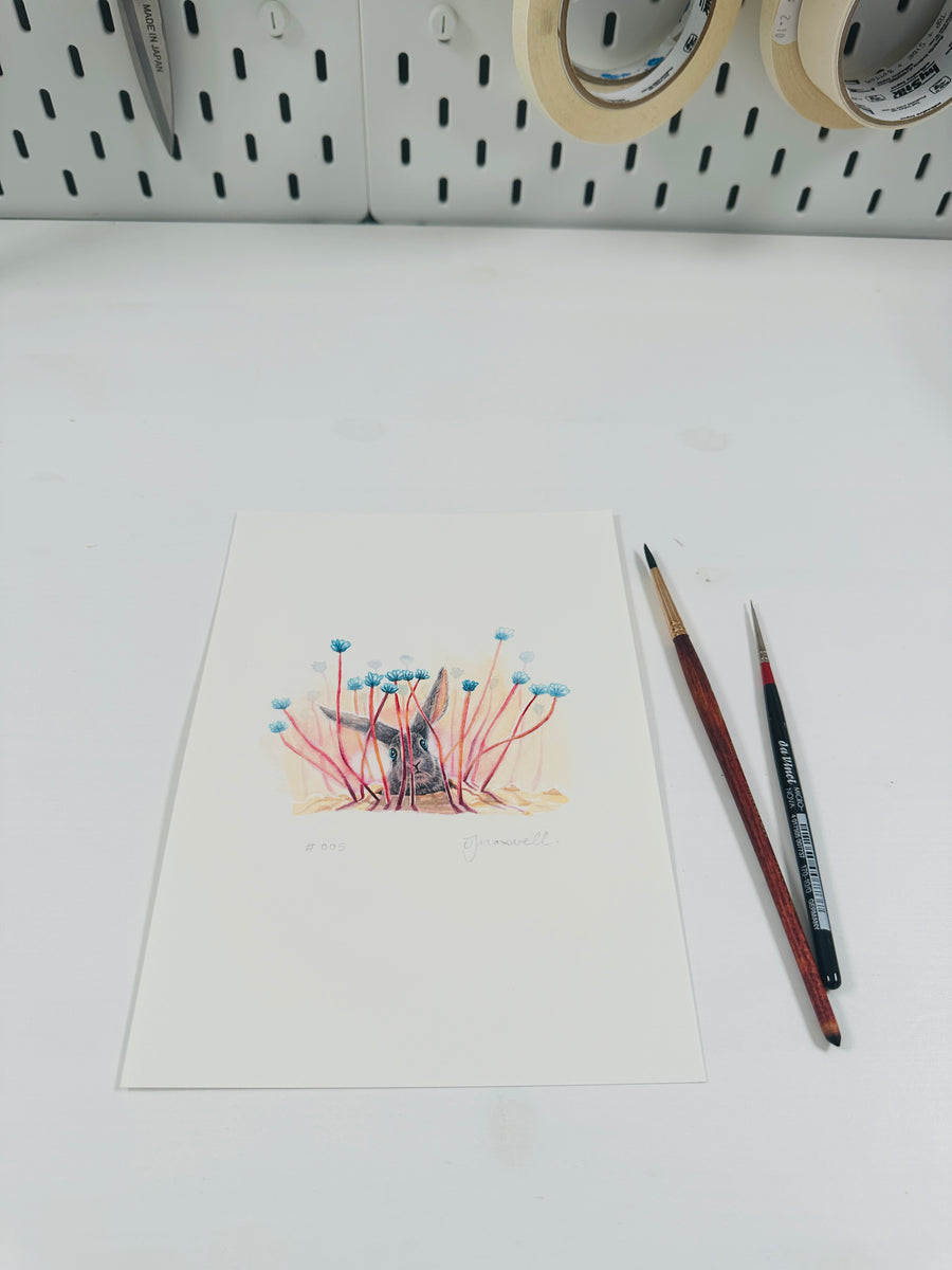 A5 Original Spot Illustration - #5 Rabbit Hole – Christopher Maxwell Art