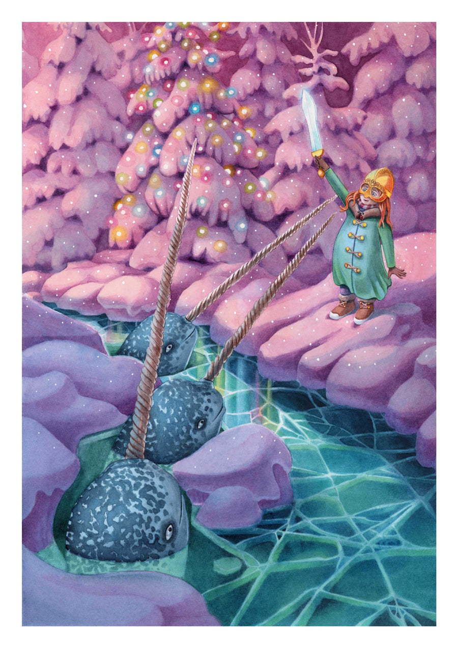 Narwhal Quest Print – Christopher Maxwell Art