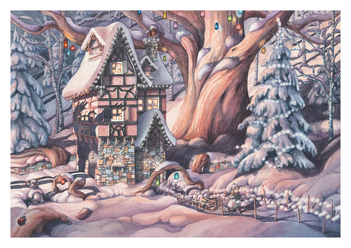 Snow Covered House Print – Christopher Maxwell Art